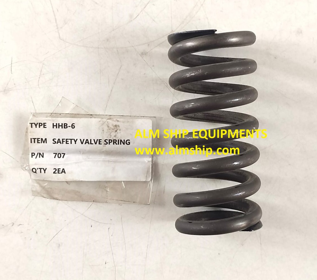 Safety Valve Spring P/n 707 For Taiko Kikai HHB-6 | ALM SHIP EQUIPMENT